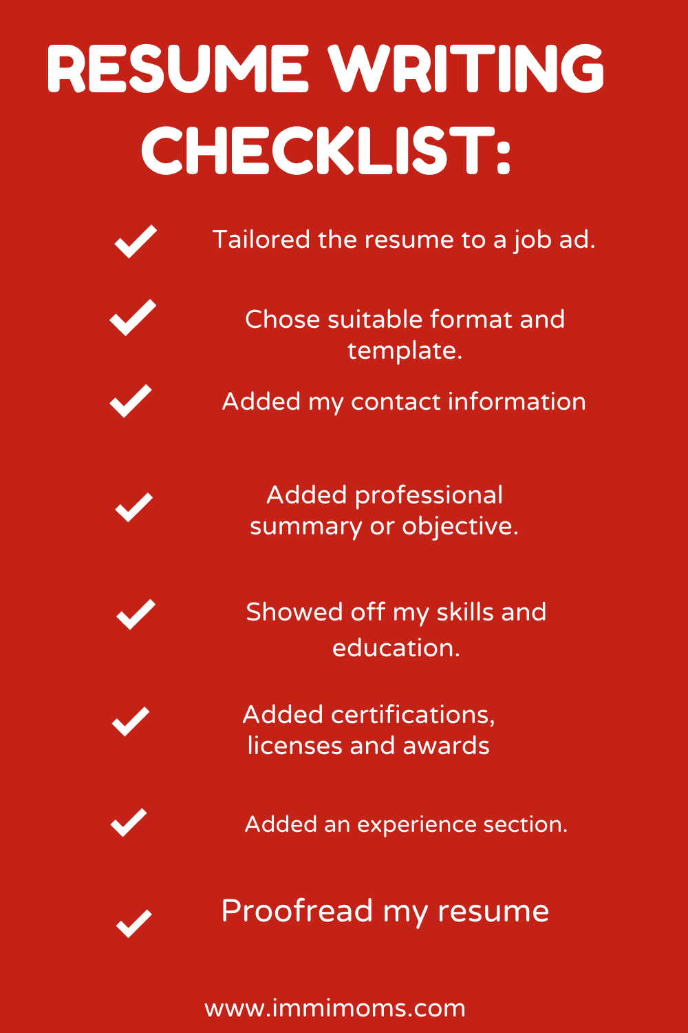 How to Write a Killer Resume with no Experience - Immi Moms